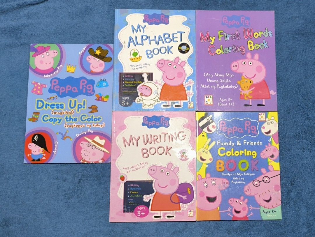 PEPPA PIG Math/Alphabet/Writting/Coloring/Activity/Learning Books Kids ...