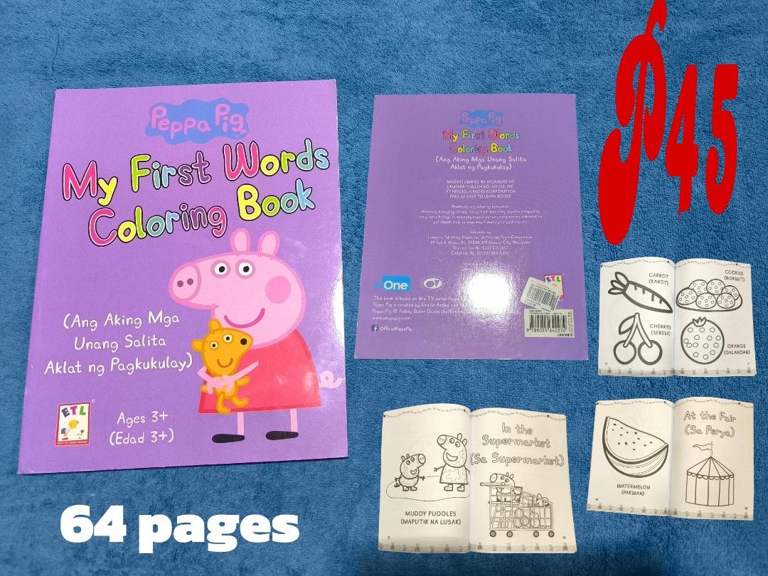 PEPPA PIG Math/Alphabet/Writting/Coloring/Activity/Learning Books Kids ...