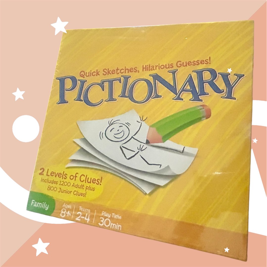 PICTIONARY (Family Edition) (Card Game) (Group Game), Hobbies & Toys ...