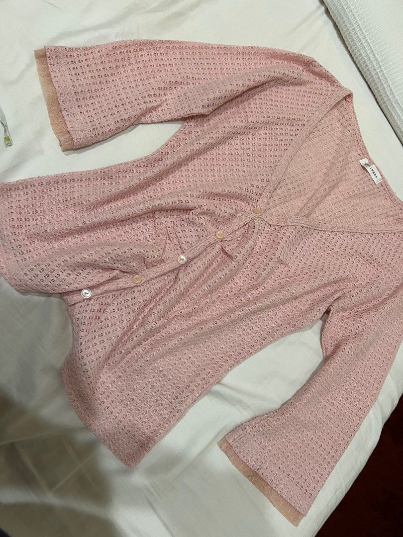 pink coquette cardigan knitted y2k twilight fairycore cottagecore goth ...