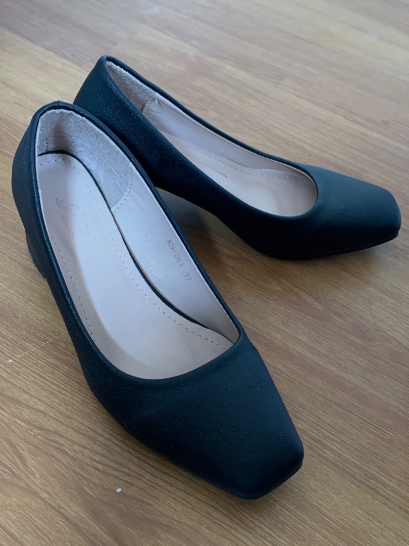 Plain Black Heels For Women 2 inches, Women's Fashion, Footwear ...
