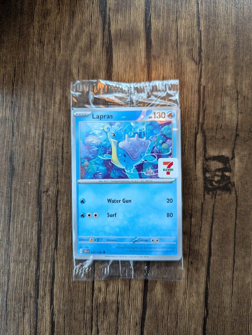 Pokemon Card 7-Eleven 7/11 Exclusive Lapras, Hobbies & Toys ...