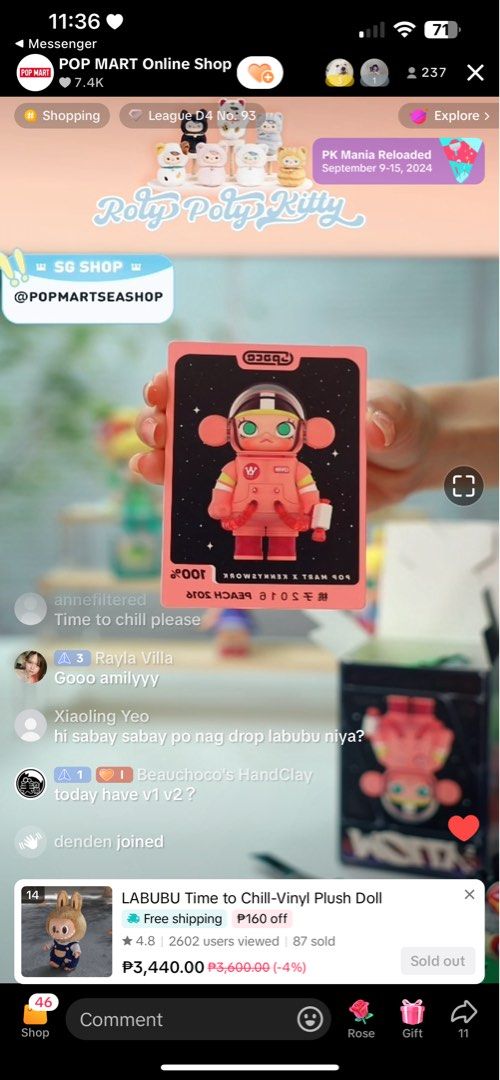 Popmart Space Molly v3, Hobbies & Toys, Memorabilia & Collectibles, Fan ...