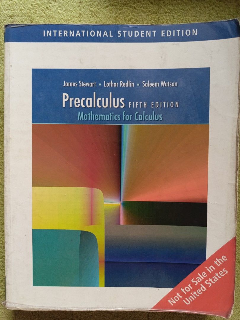 Precalculus - Mathematics for Calculus By James Stewart, Hobbies & Toys ...