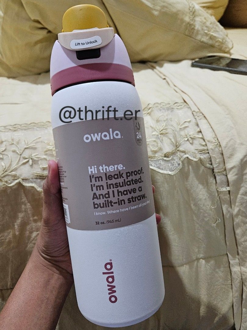 Rare Owala Freesip 32oz Warna Blushing Ballerina, Olah Raga ...