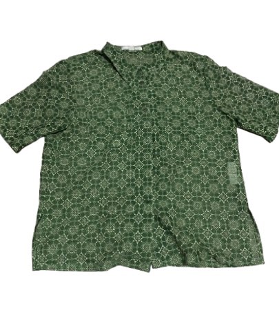 SEE THROUGH GREEN POLO TEXTURED UNIQUE FINDS, Women's Fashion, Tops ...