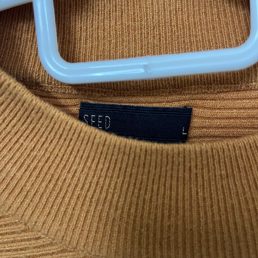 SEED PADINI ORANGE KNITTED KNIT KNITWEAR SHIRT SWEATSHIRT, Women's ...