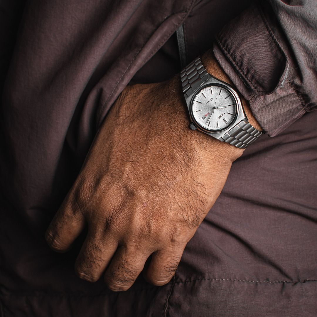 Seiko chronos white snowflake dial, butiran salju, mulus, rare vintage ...