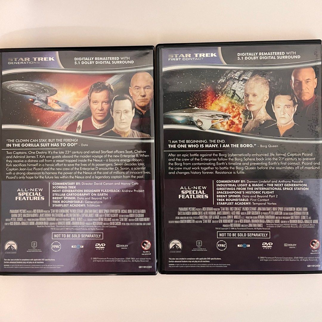 Star Trek: The Next Generation Motion Picture Movie Collection (DVD ...