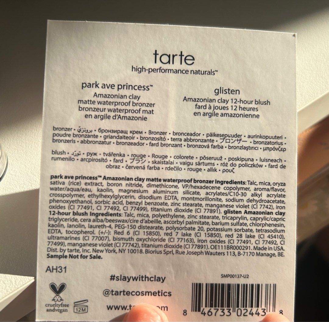 Tarte Bronzer and Blush Sample, Beauty & Personal Care, Face, Makeup ...