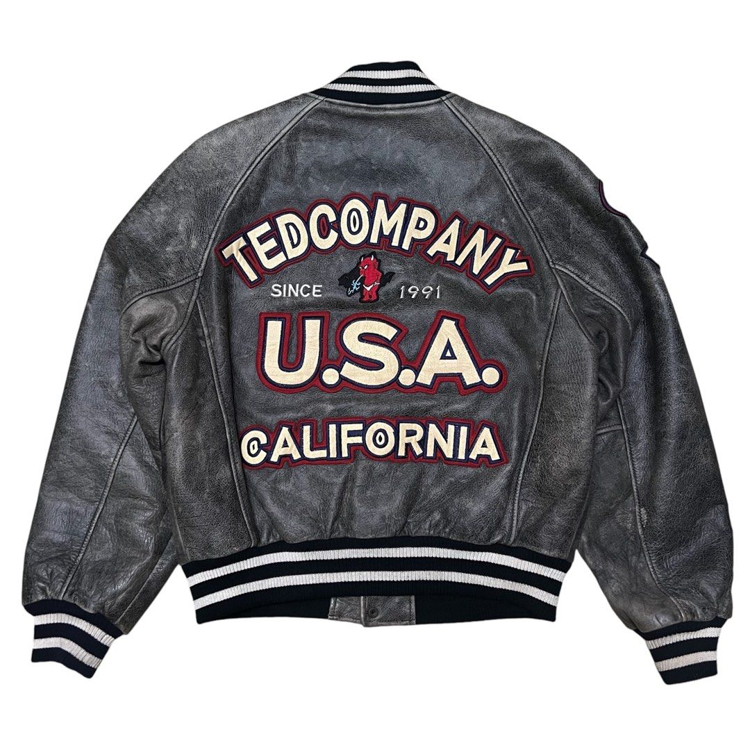 Ted Company Leather Varsity Jacket, Men's Fashion, Coats, Jackets and ...