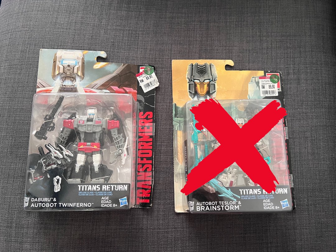 (TF09) Transformers Titans Return Deluxe Class Twinferno & Daburu ...