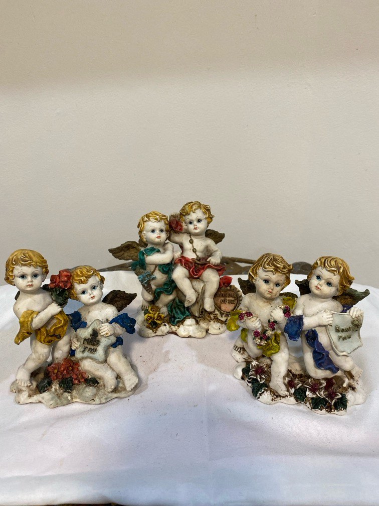 VINTAGE ANGEL DISPLAY SET OF 3, Furniture & Home Living, Home Decor ...