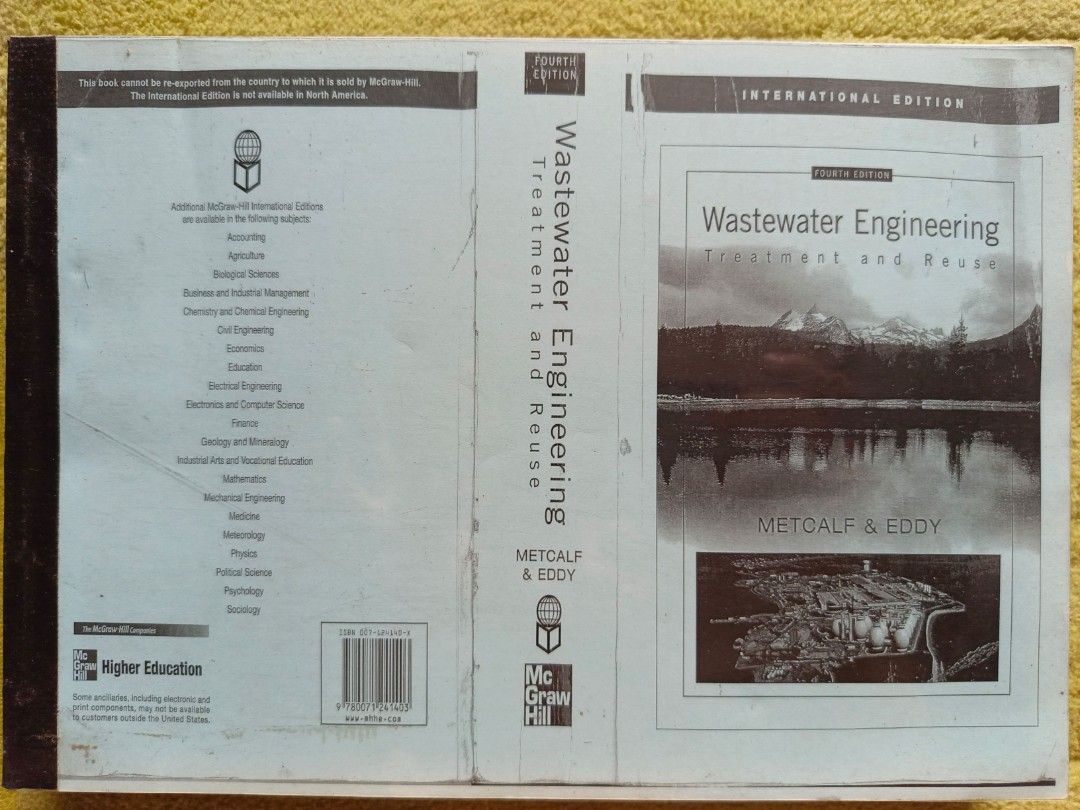 Wastewater Engineering - Treatment and Reuse (Photocopy), Hobbies ...