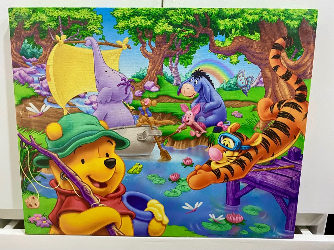 Winnie the Pooh & Friends Print on Canvas, Hobbies & Toys, Stationary ...