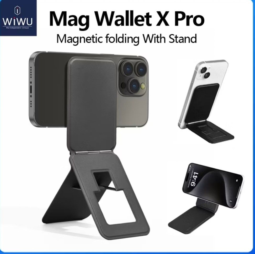 WIWU Magnetic Wallet Compatibale with MagSafe Wallet Stand Mag Safe ...