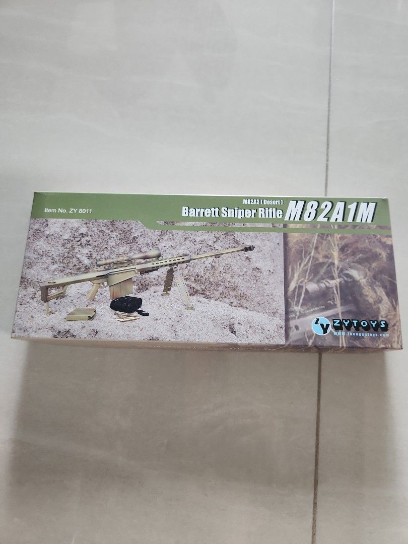ZYTOYS Barrett Sniper Rifle M82A1M (Desert) 1/6 scale, Hobbies & Toys ...