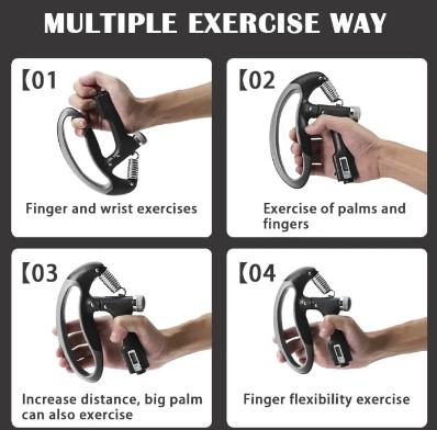 10-100Kg Adjustable Heavy Gripper Hand / Forearm Exerciser Training ...
