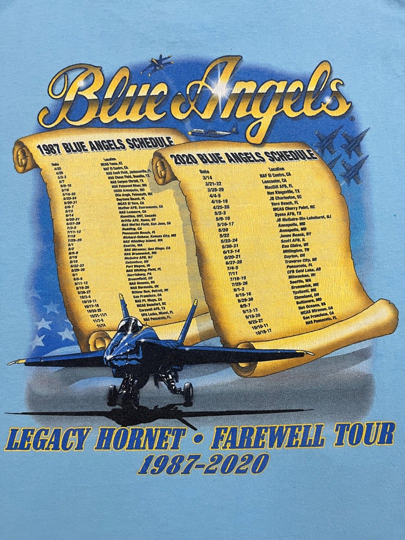 2020 Blue Angels x Legacy Hornet Farewell Tour Tee, Men's Fashion, Tops ...