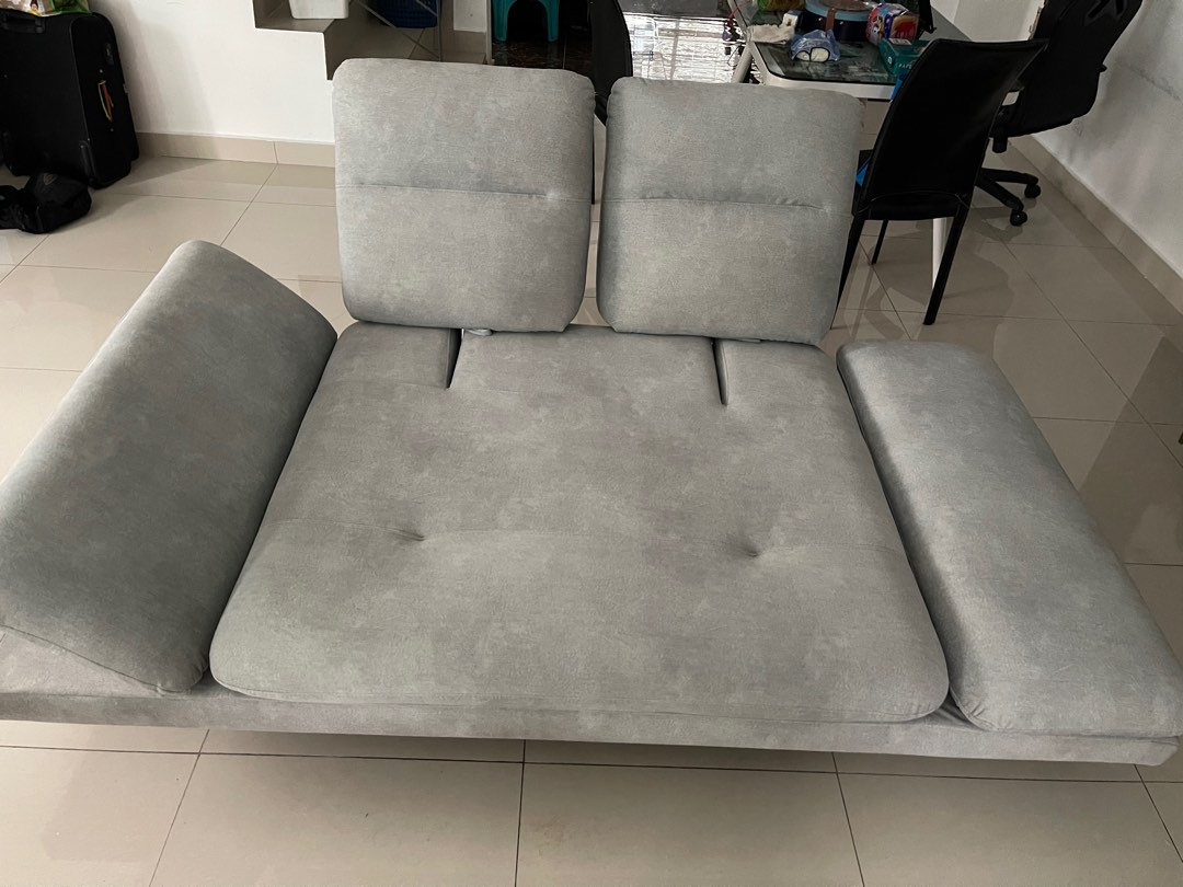 2 Seater Push Back Sofa Easy Clean and Pet Friendly/Sofa Tolak Belakang ...