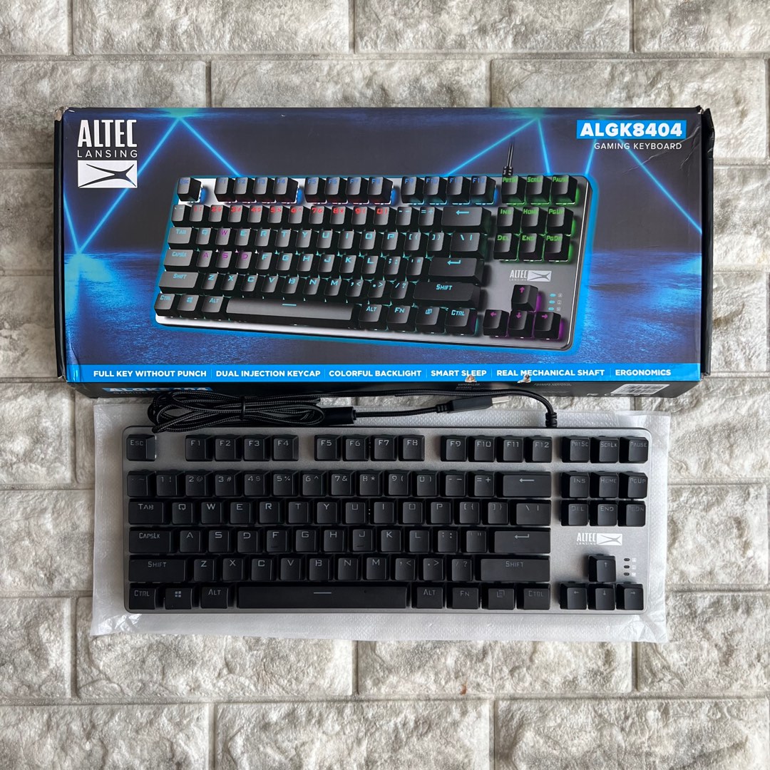 Altec Lansing Keyboard Gaming ALGK-8404 Grey | TKL Real Mechanical Blue ...