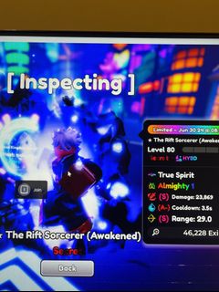 Shiny Almighty The Rift Sorcerer Gojo (Anime Defenders) can nego, Video ...