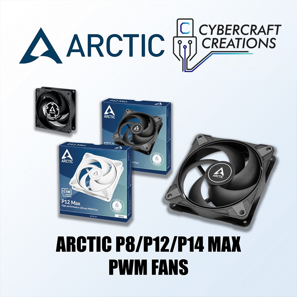 ARCTIC P8 Max/P12 Max/P14 Max (Black/White) High-Performance PWM Fan on ...