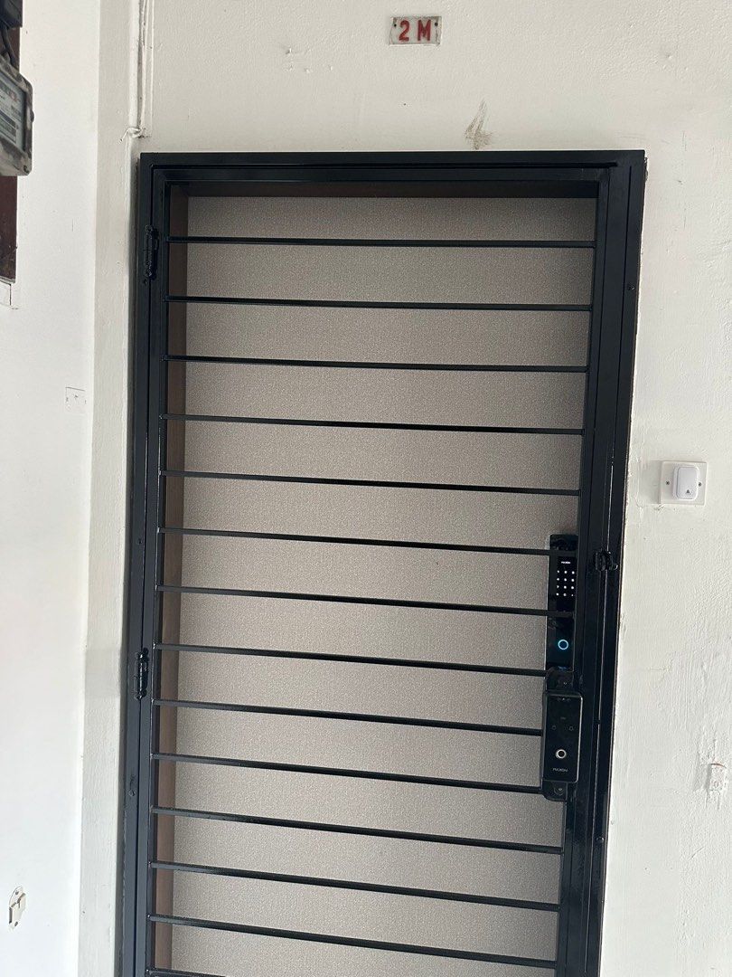 Basic Metal gate + Main door + M2 digital lock bundle, Furniture & Home ...