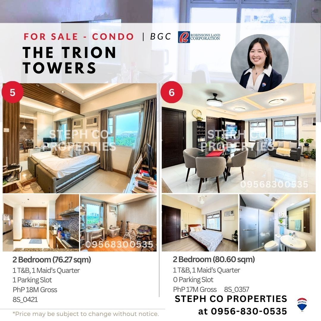 Best Deal! BGC Trion Towers 1 Bedroom w/ Parking by RLC for Sale! Icon ...