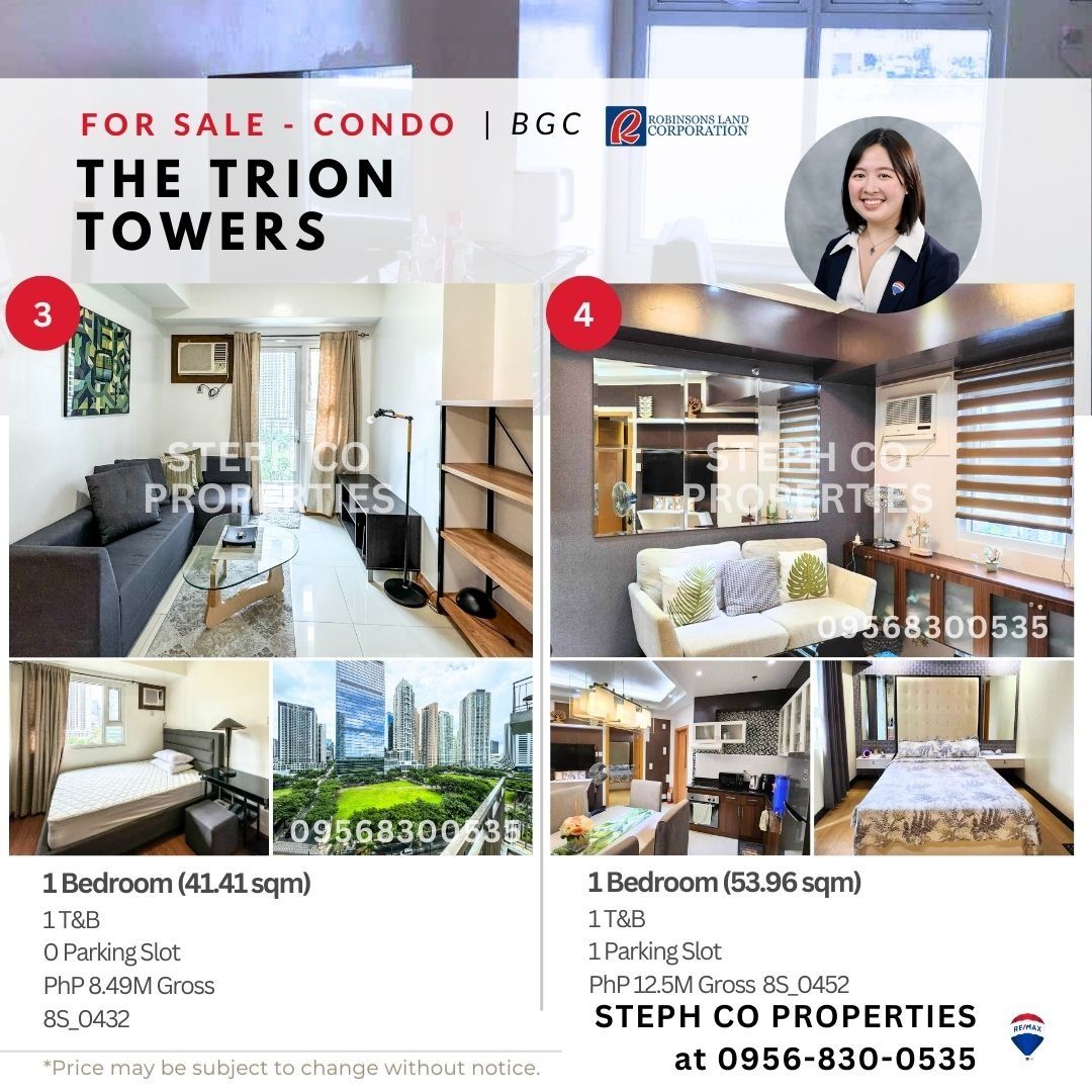 Best Deal! BGC Trion Towers 1 Bedroom w/ Parking by RLC for Sale! Icon ...