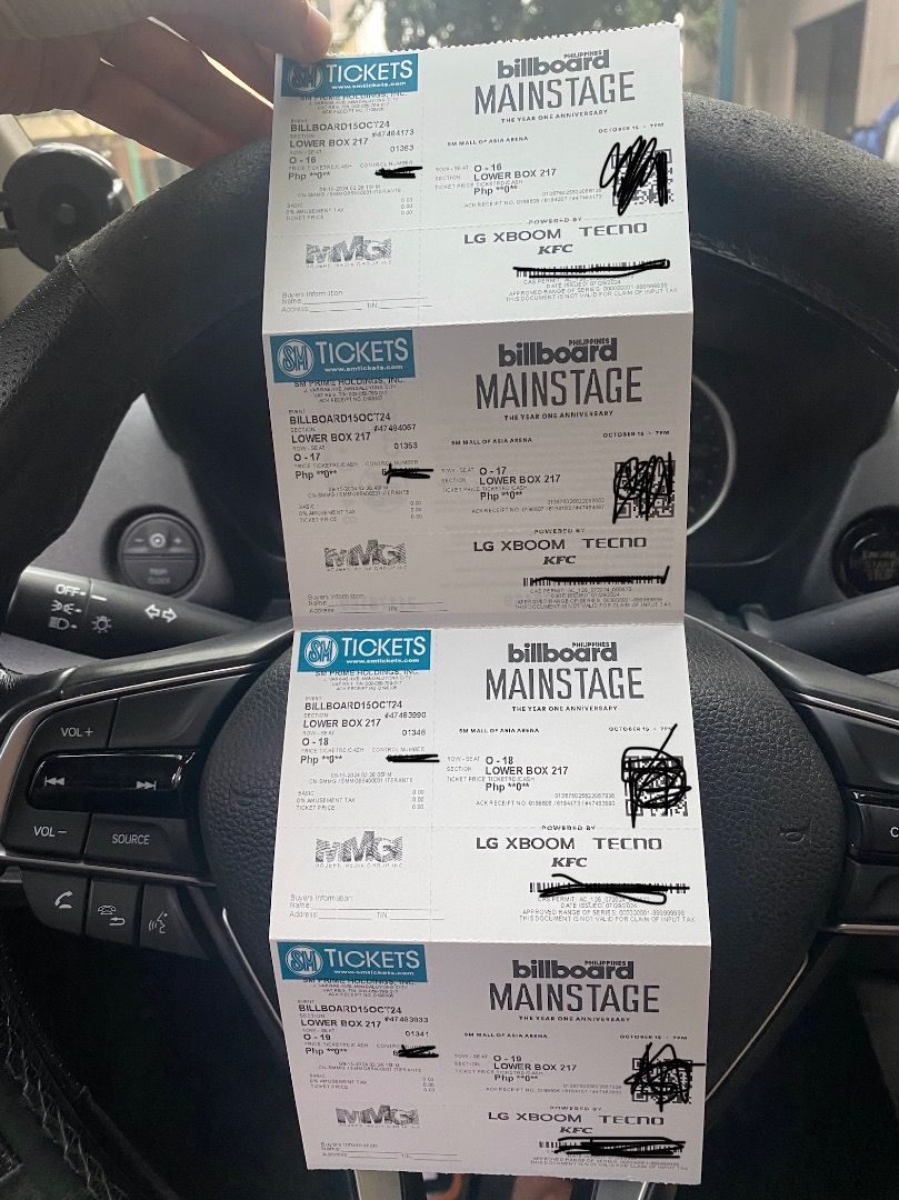 Billboard Lower Box Ticket, Tickets & Vouchers, Event Tickets on Carousell