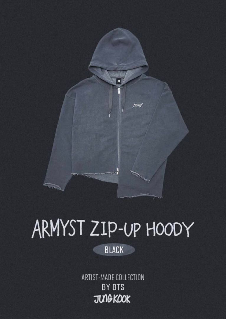 BTS JUNGKOOK ARMYST ZIP-UP HOODIE / JK Artist Made Collection (New ...