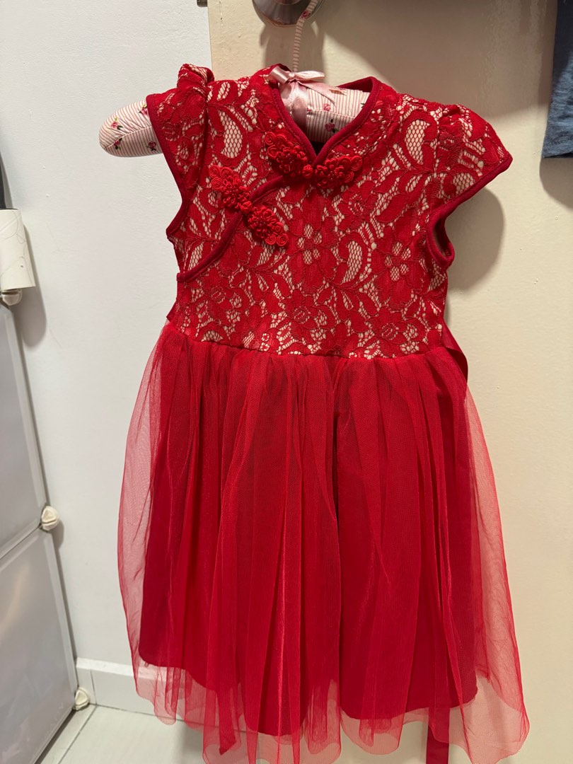 Cheong sam dress 5/6 Years, Babies & Kids, Babies & Kids Fashion on ...