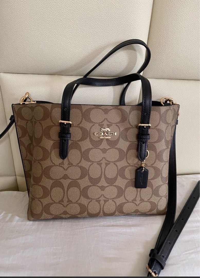 Coach Mollie Khaki-Black Signature Tote, Luxury, Bags & Wallets on ...