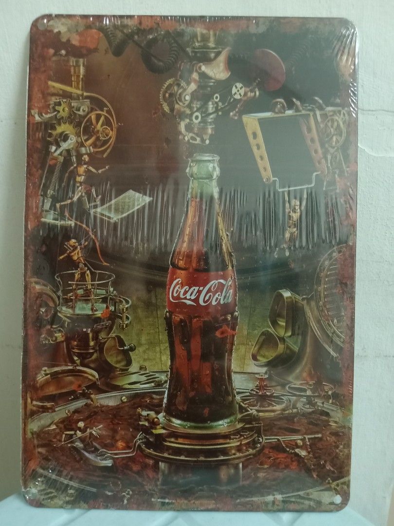 COKE 100% METAL STEEL POSTER WITH THOR AND MARVEL IRONMAN MINI ...
