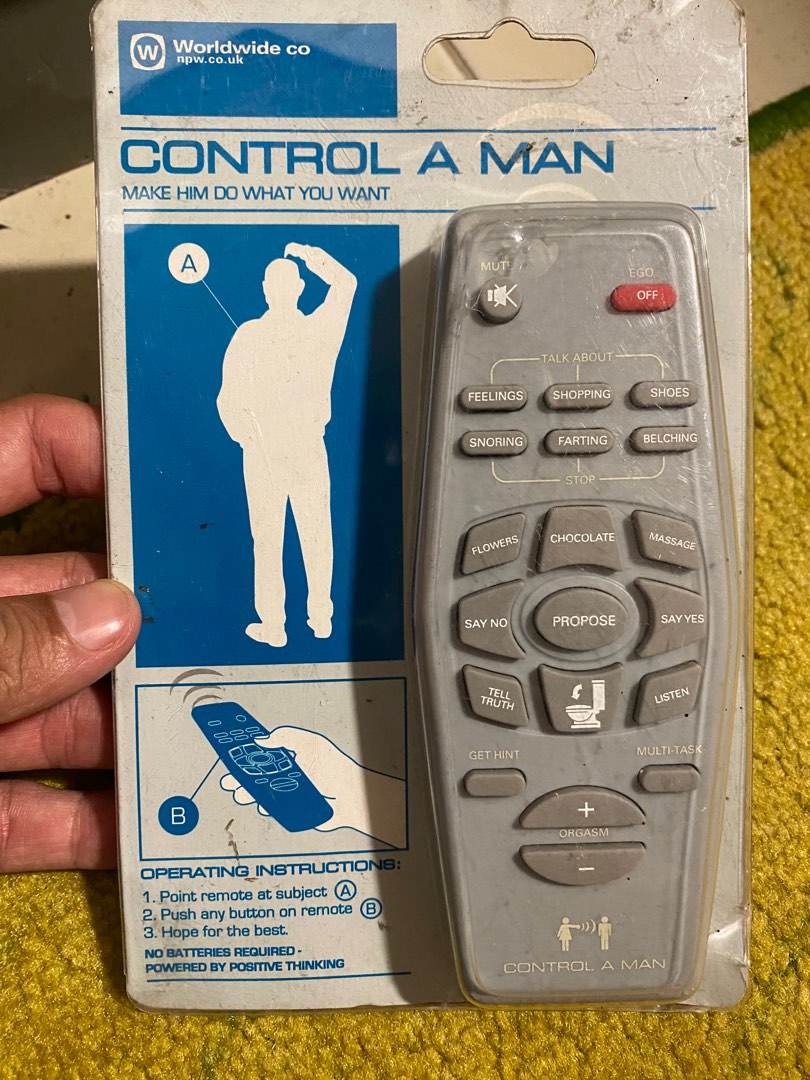 Control A Man Remote Bachelorette Gag Novelty Wedding Shower Prank ...