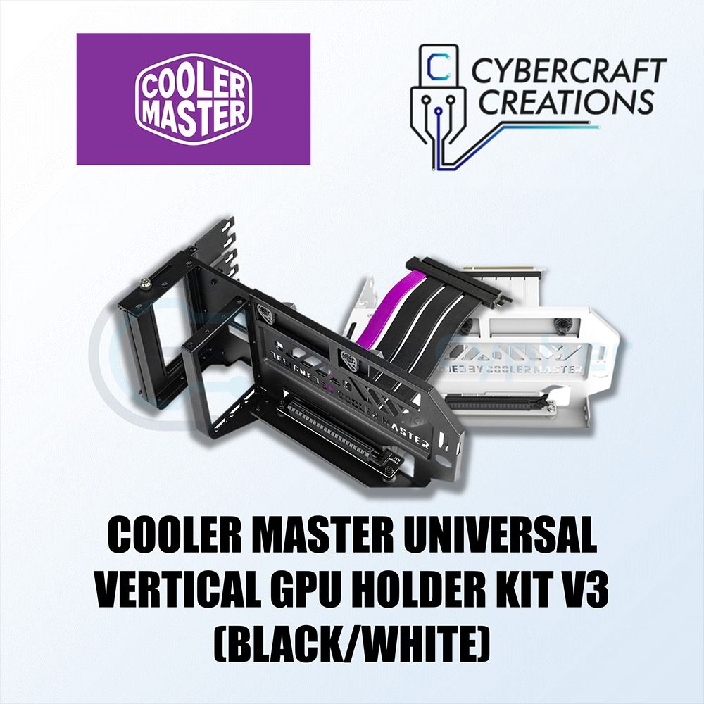 Cooler Master Universal Vertical GPU Holder with PCIe 4.0 Riser Cable ...