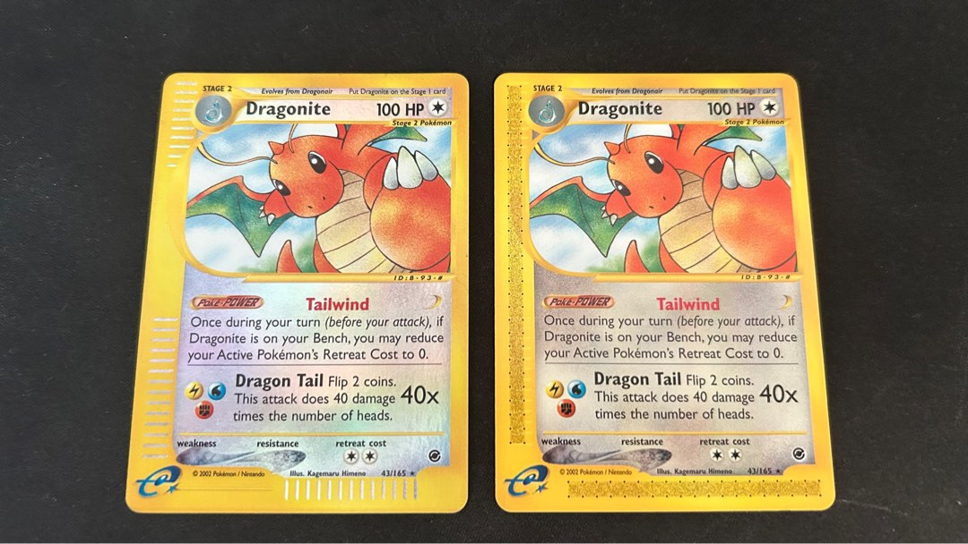 Dragonite 43/165 Rare Reverse Holo Expedition E-Series Pokemon Card ...