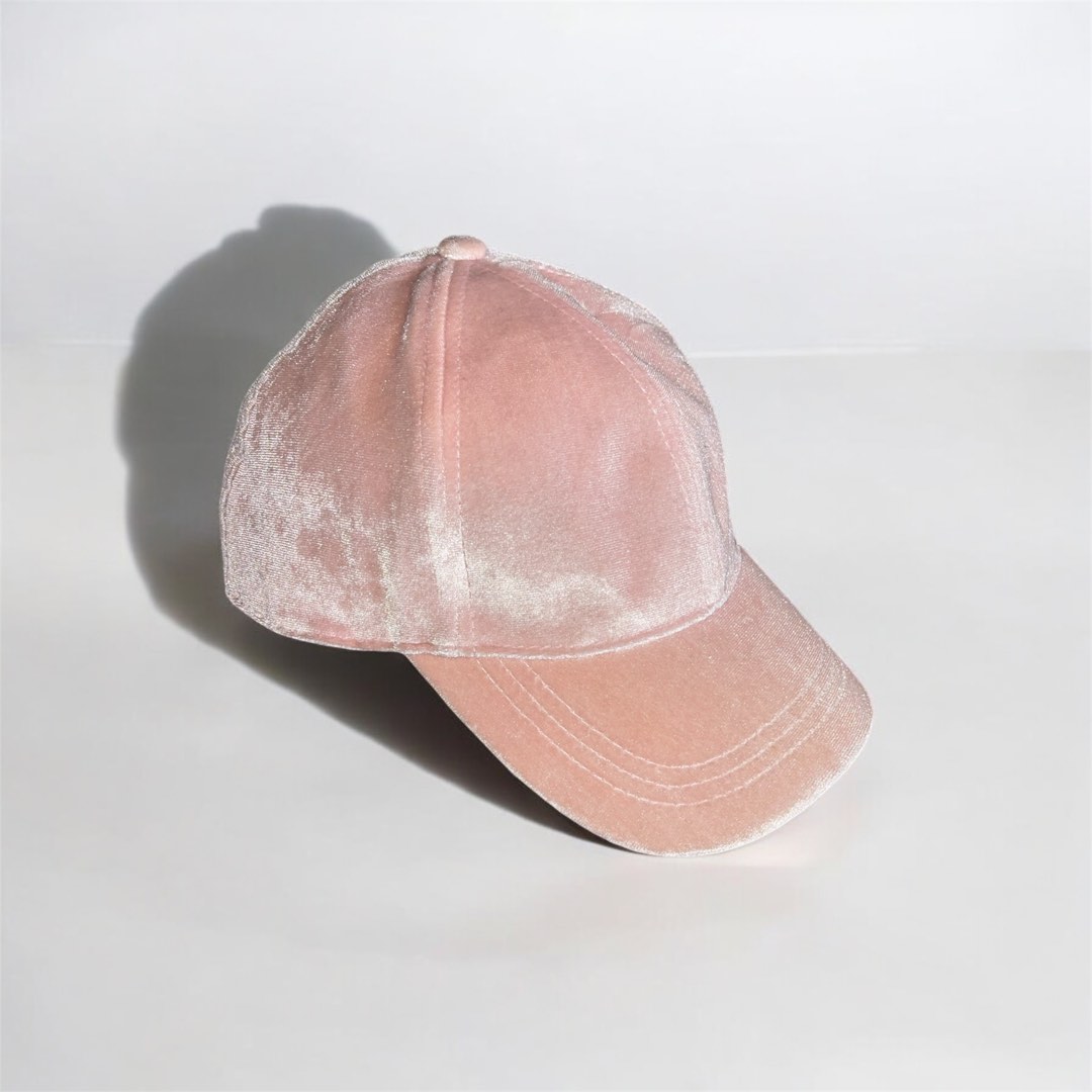 Dusty pink velvet cap, Women's Fashion, Watches & Accessories, Hats ...