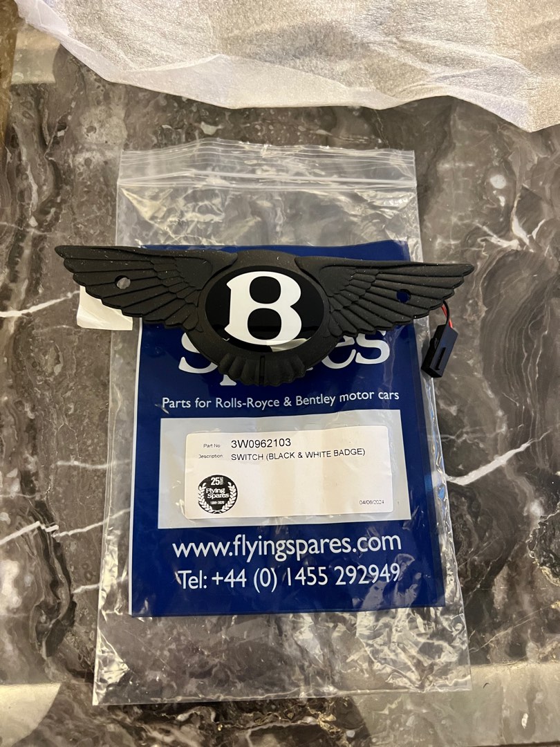 Genuine Bentley Rear Boot Switch / Logo, Car Accessories, Accessories ...
