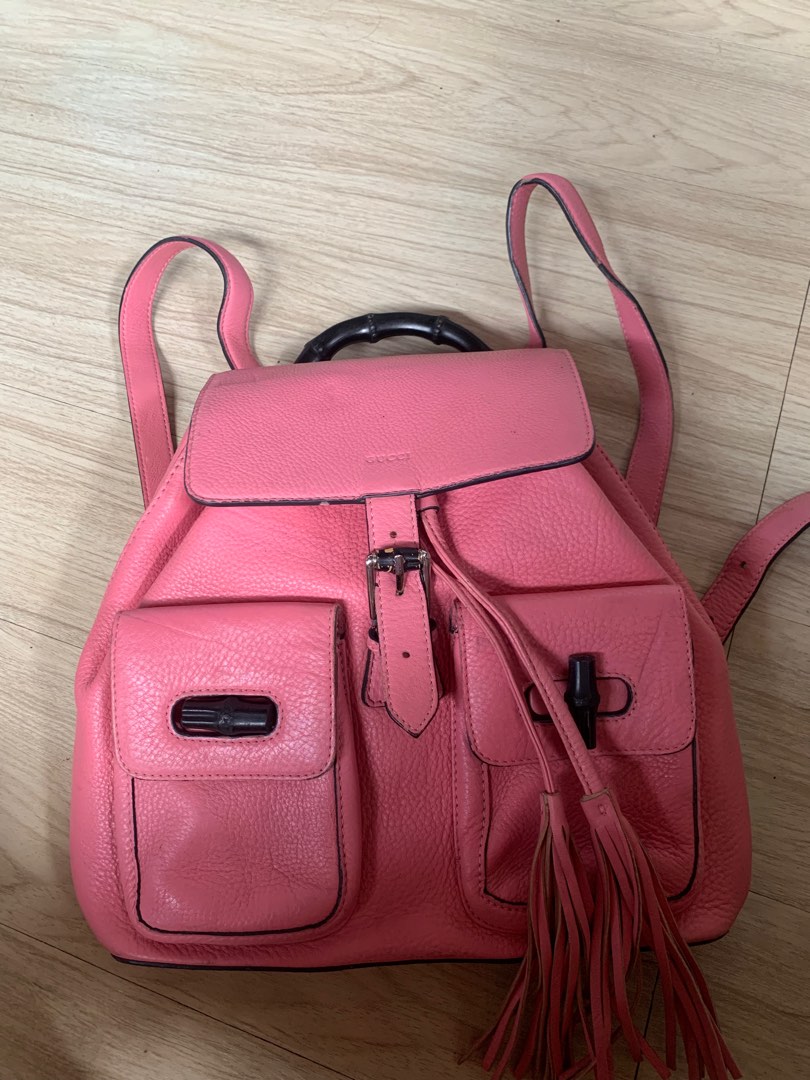 Gucci Bamboo Large Backpack, Women's Fashion, Bags & Wallets, Backpacks ...