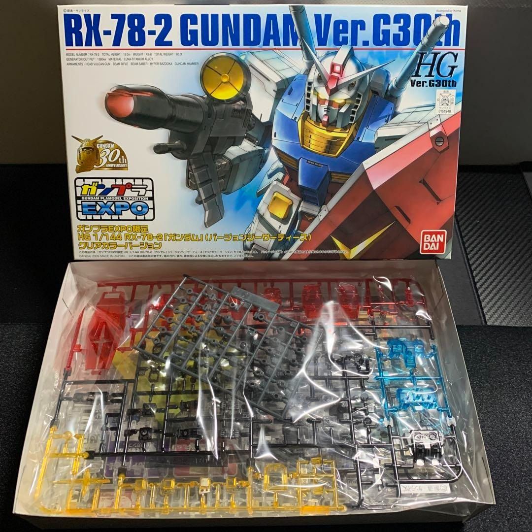 HG 1/144 RX-78-2 Gundam Ver.G30th EXPO LIMITED Clear Color Version, Hobbies & Toys, Toys & Games ...