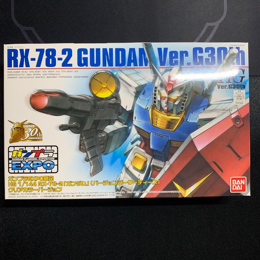 HG 1/144 RX-78-2 Gundam Ver.G30th EXPO LIMITED Clear Color Version, Hobbies & Toys, Toys & Games ...