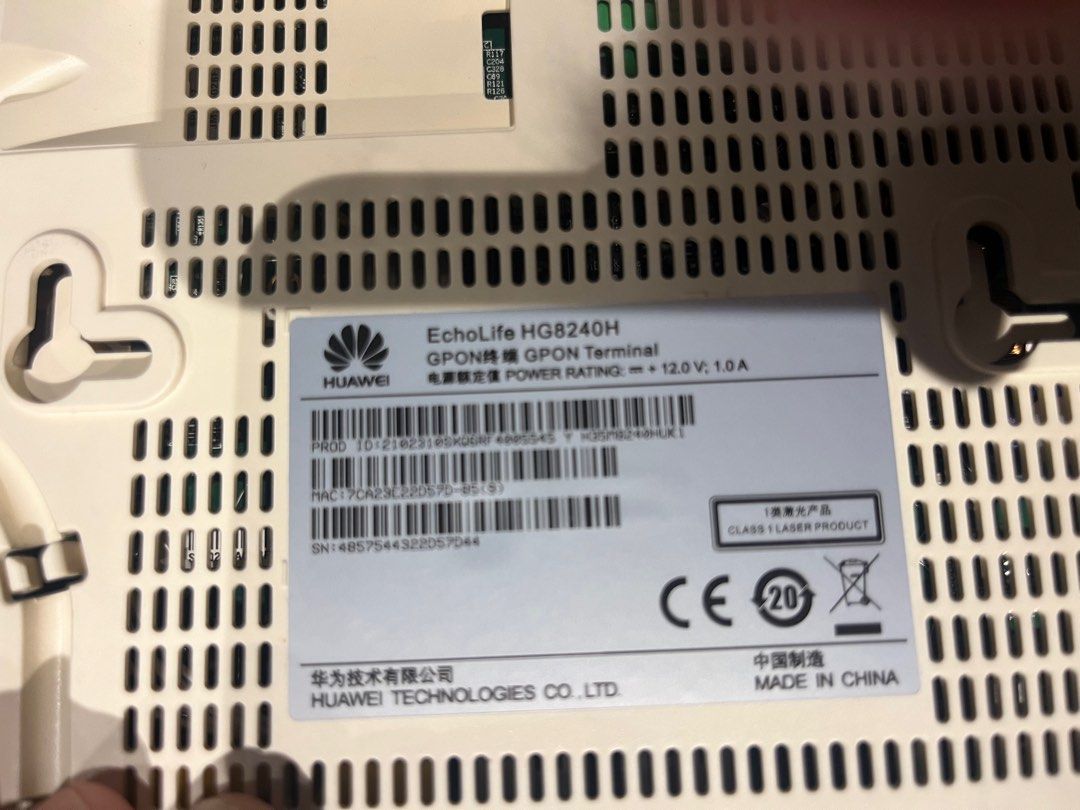 Huawei HG8240H | ONT | EchoLife, 1x GPON, 4x RJ45 1000Mb/s, 2x RJ11 ...