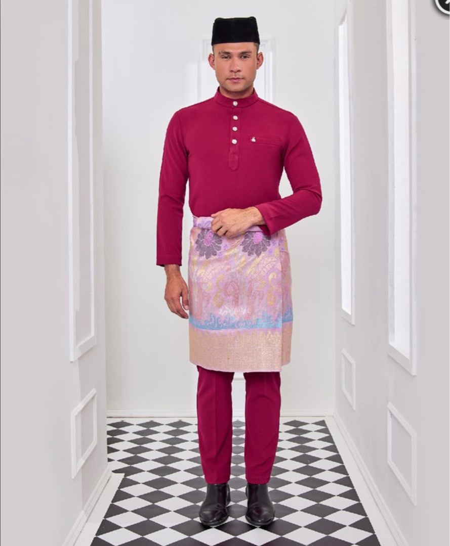 Jibriel Cekak Musang Leeyana Rahman, Men's Fashion, Muslim Wear, Baju ...