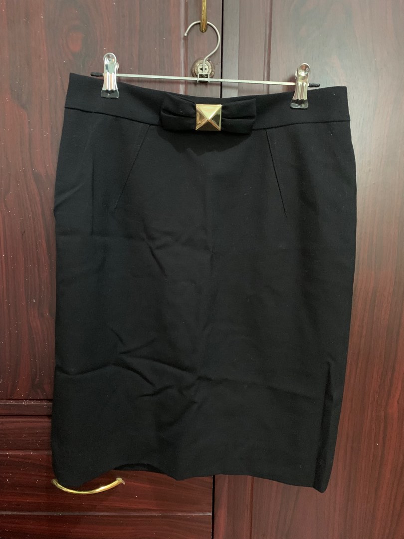 KATE SPADE Black Wool Lined Mini Skirt, Women's Fashion, Bottoms ...