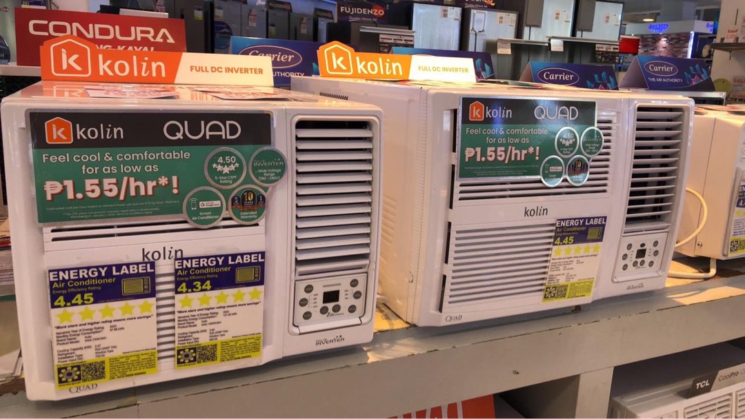 KOLIN WINDOW TYPE INVERTER AIR CONDITIONER KAG75WCINV KAG100WCINV ...