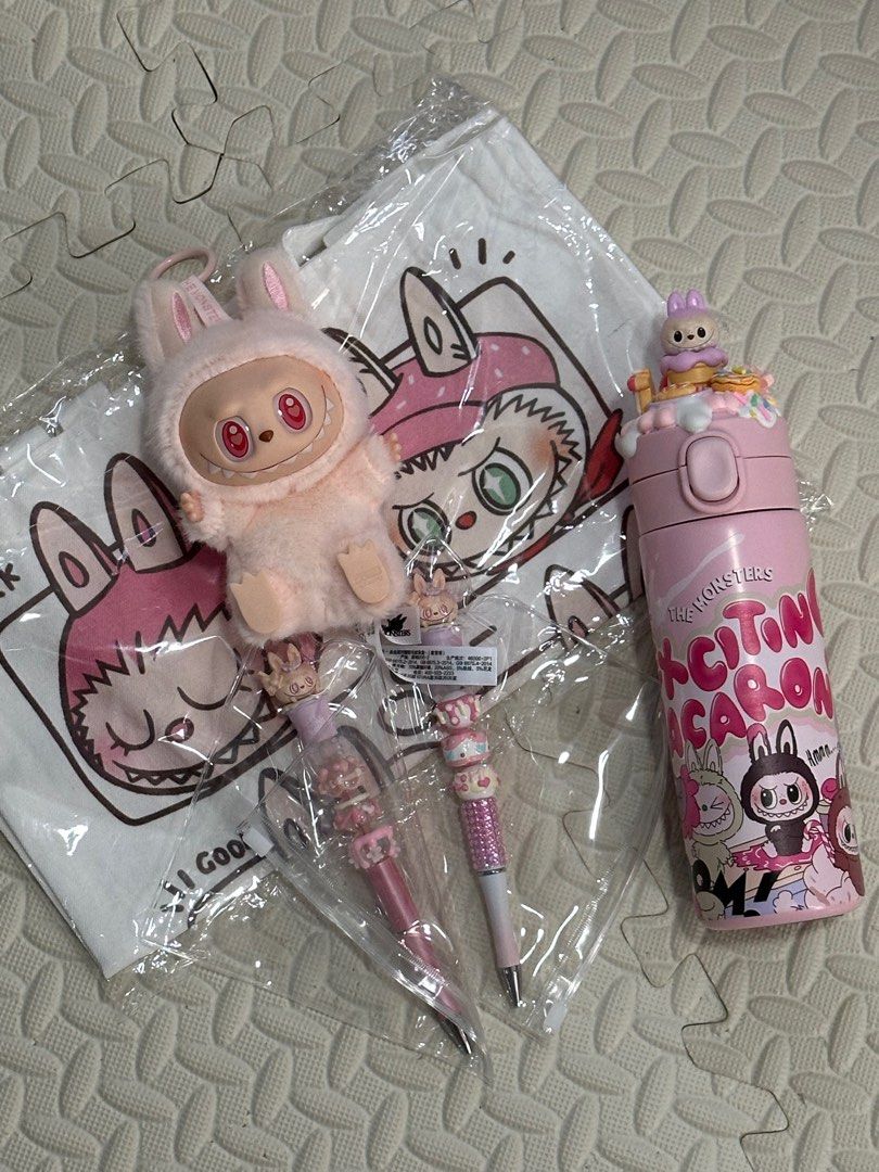 Labubu All in Pink Set, Hobbies & Toys, Toys & Games on Carousell
