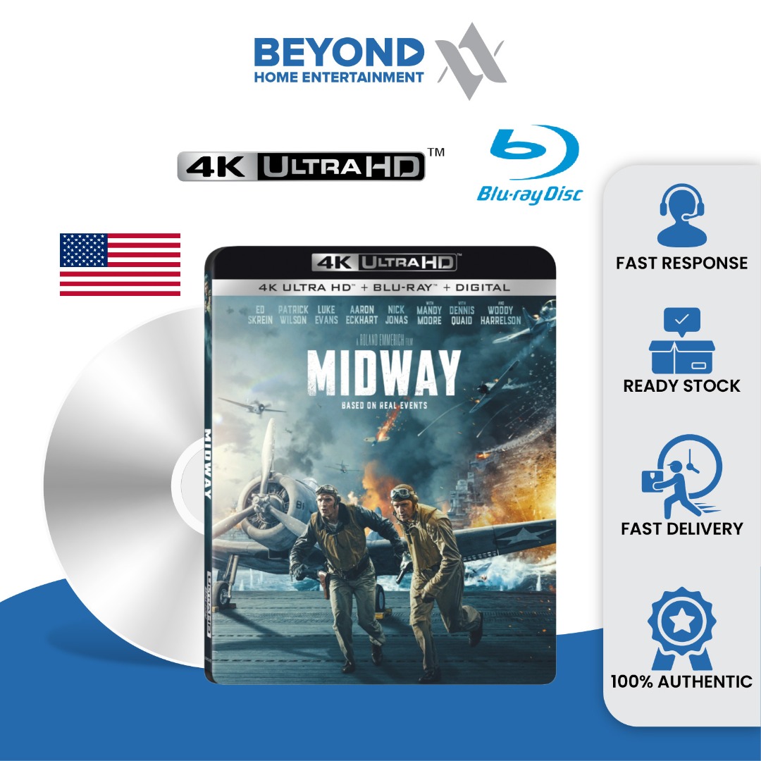 Midway [4K Ultra HD + Bluray][LIKE NEW], Hobbies & Toys, Music & Media ...