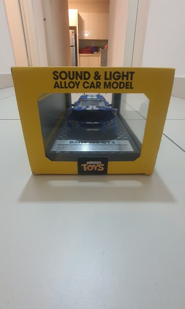 MINISO BMW GT3 scale model car, Hobbies & Toys, Toys & Games on Carousell